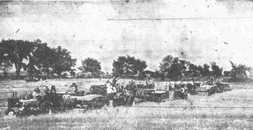 Tractors and Combines gleaning wheat harvest | Coopersville Area ...