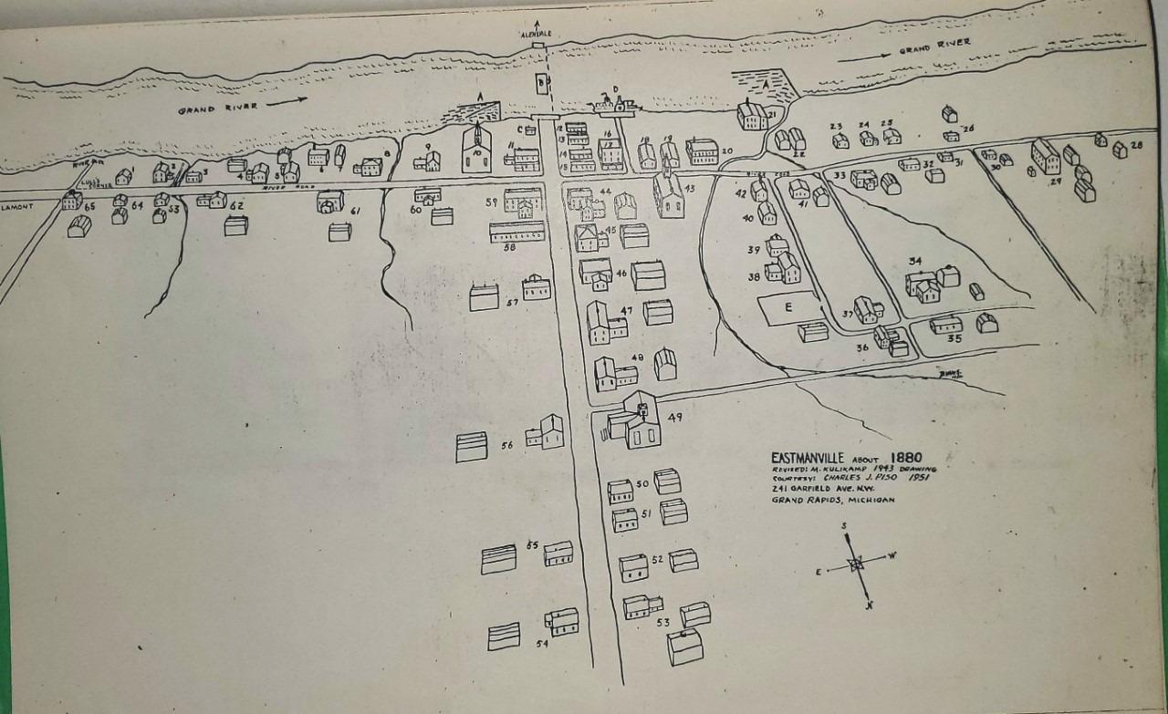 1880 Map of Eastmanville | Coopersville Area Historical Society