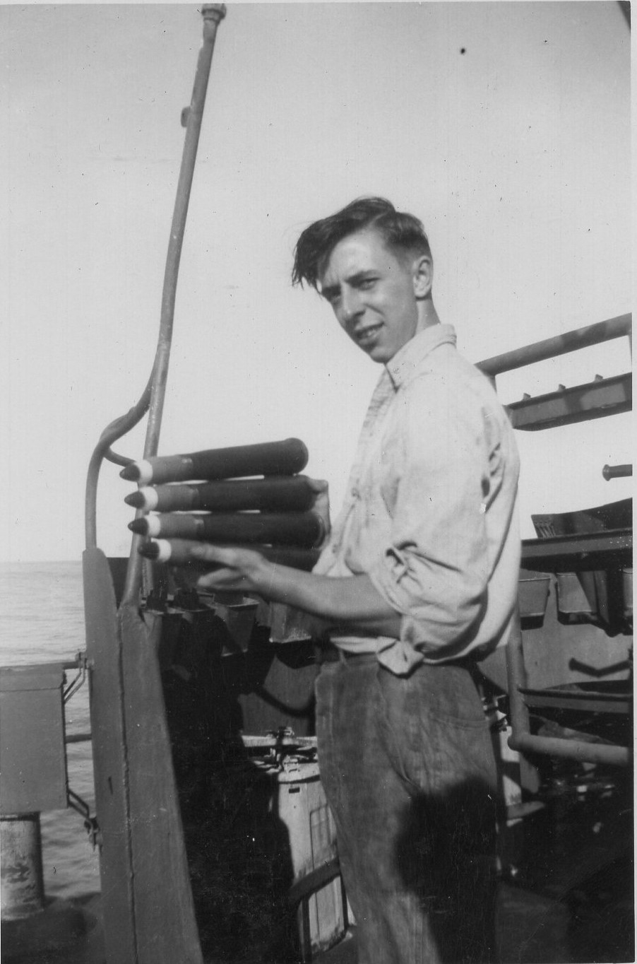Jim showing ammunition used in his 40mm gun | Coopersville Area ...