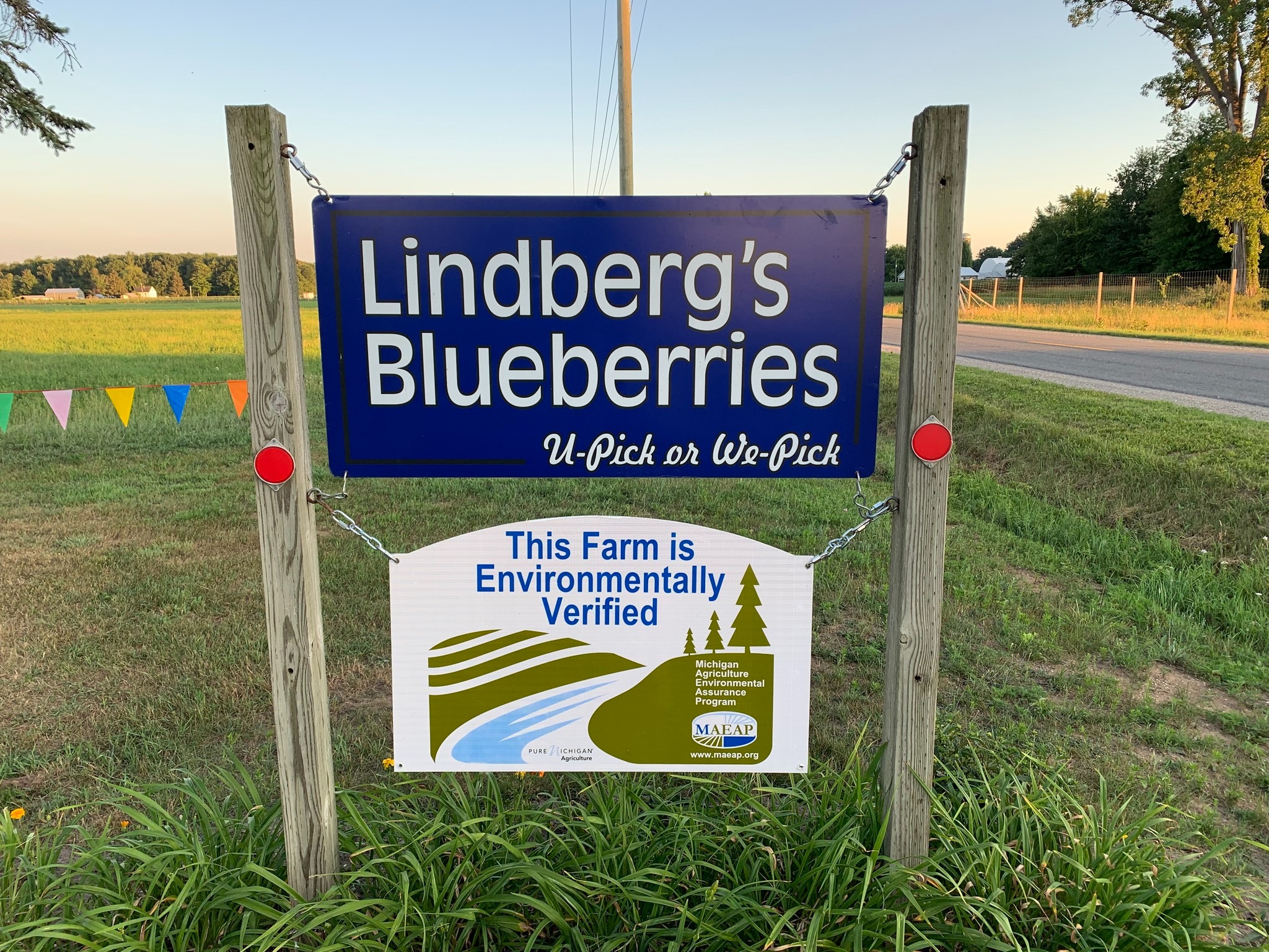Lindberg's Blueberry Sign | Coopersville Area Historical Society